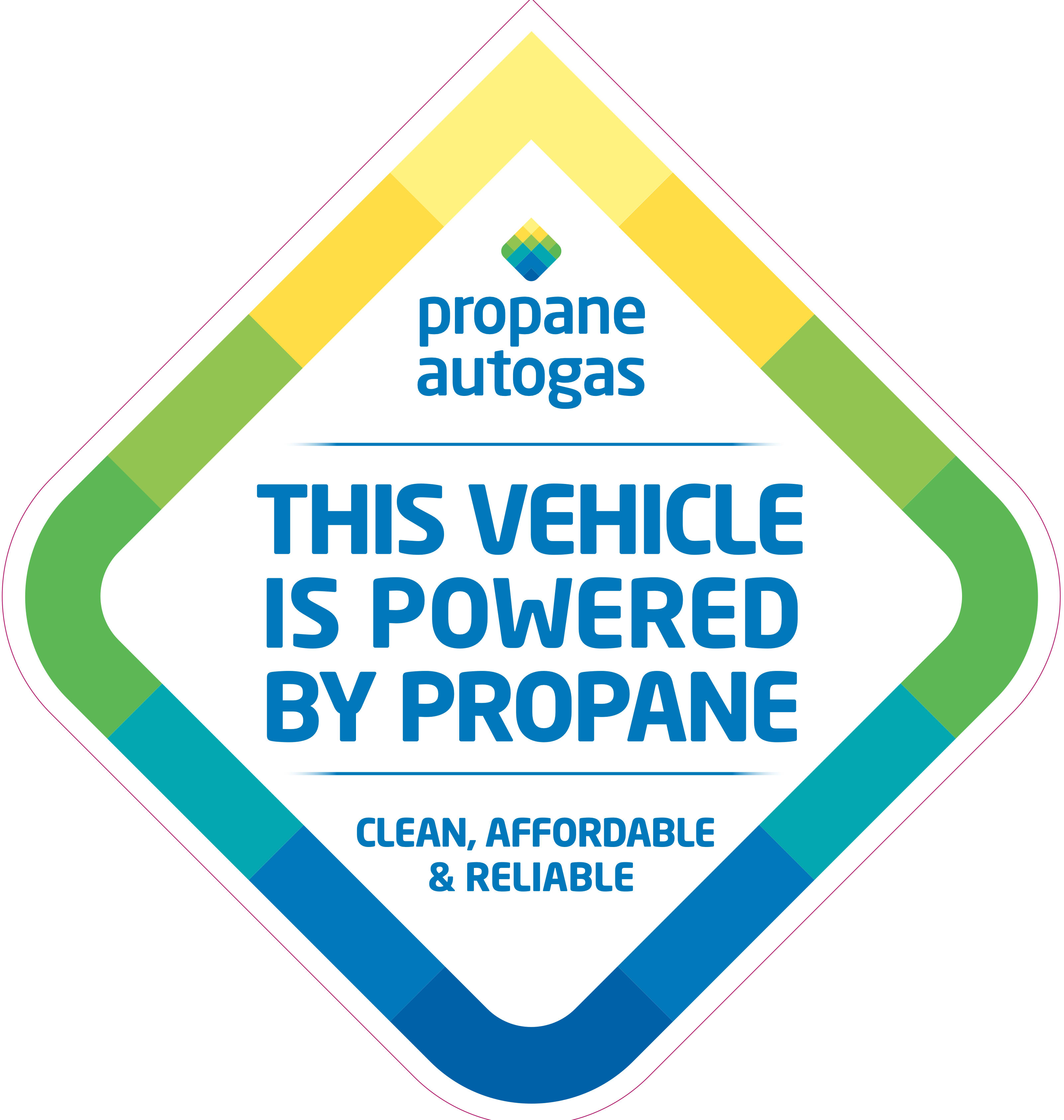 This Vehicle is Powered by Propane Vehicle Decal | PERC