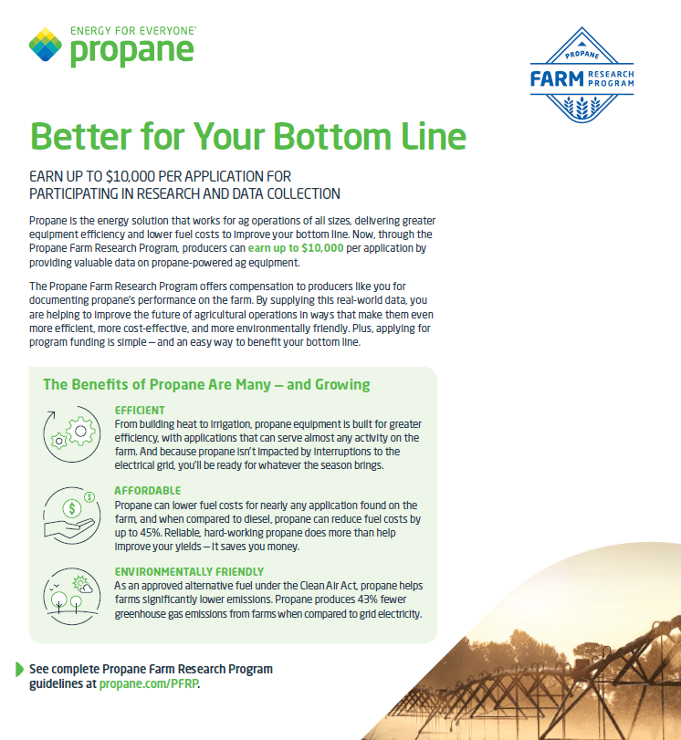 Propane Farm Research Program Factsheet | PERC