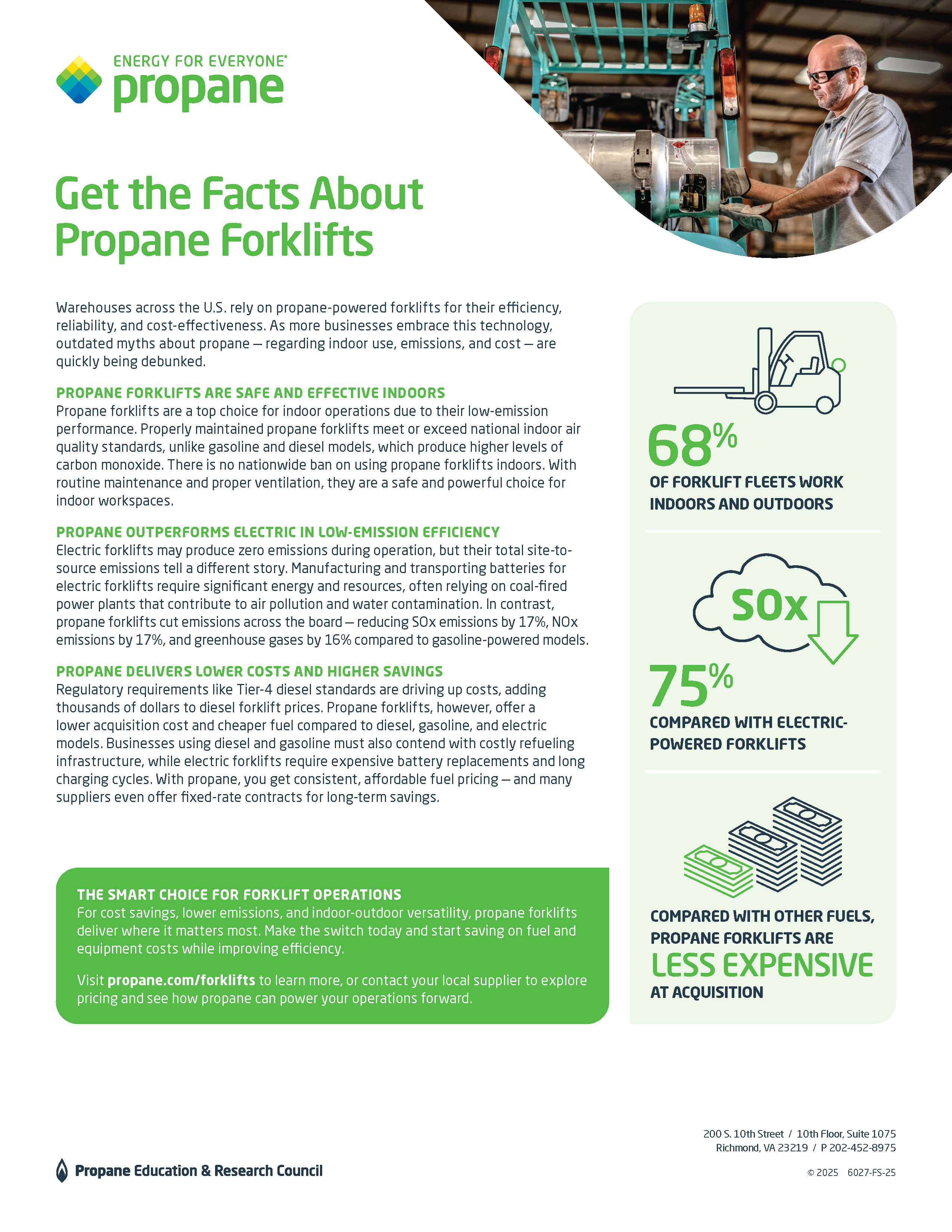 Propane Forklift Fact Sheet | PERC