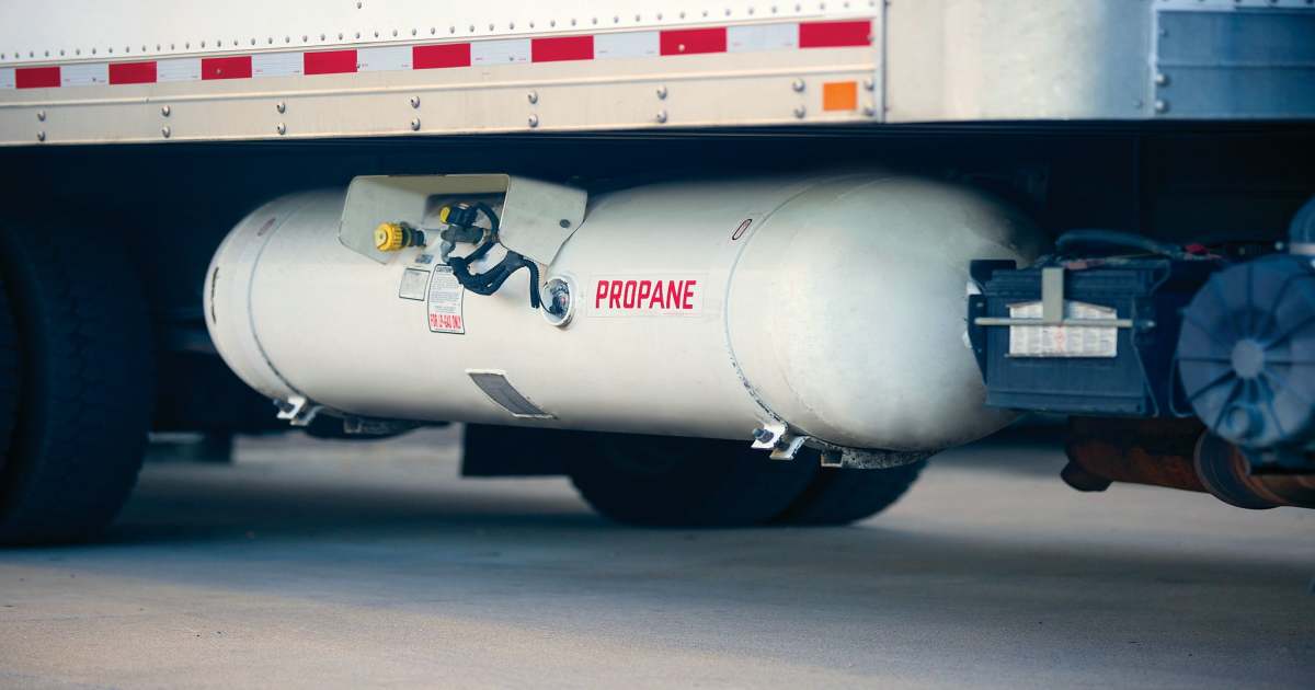 Propane Autogas Fuel Tank on Medium Duty Truck | PERC