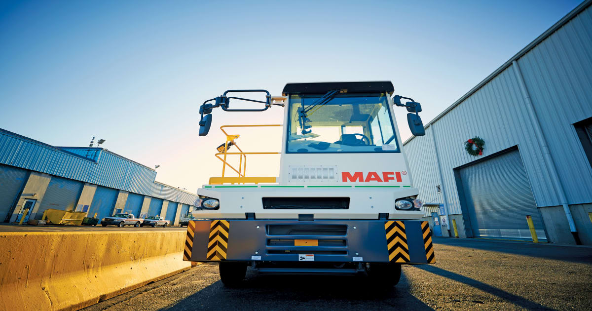 Propane Port Tractor Near the Warehouse | PERC